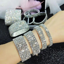 Nicky 10 Rows Rhinestone Stretch Bracelet – Beloved Sparkles . Beloved ...