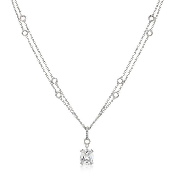 Amaris 12x10mm Radiant CZ Pendant Necklace | 6.5ct – Beloved Sparkles