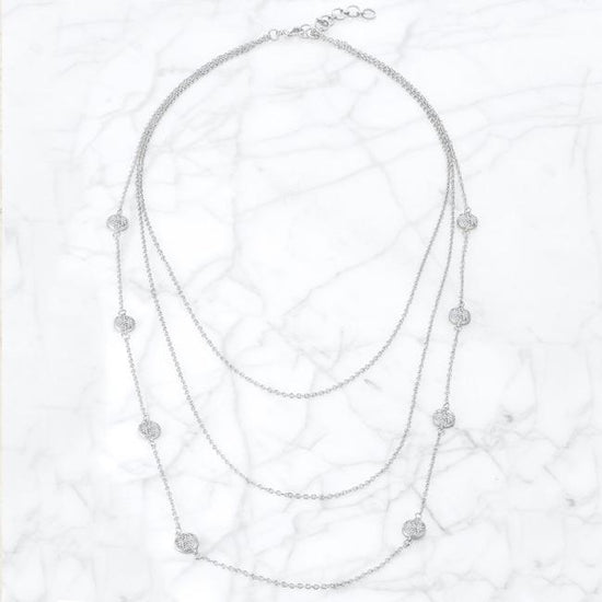 Carol Multi Chain CZ Layered Necklace – Beloved Sparkles . Beloved ...