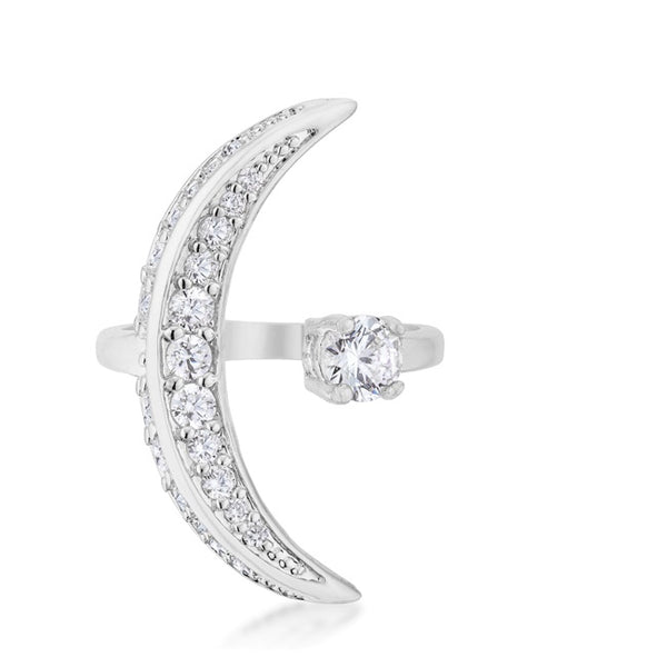Luna Celestial Star Moon Silver Wrap Fashion Ring | 1.2ct – Beloved ...
