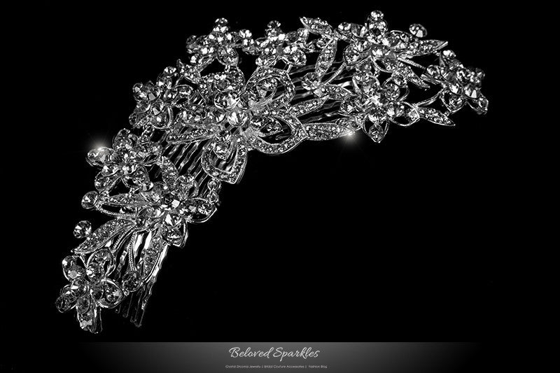 Sheri Vintage Cascade Flower Hair Comb | Crystal – Beloved Sparkles