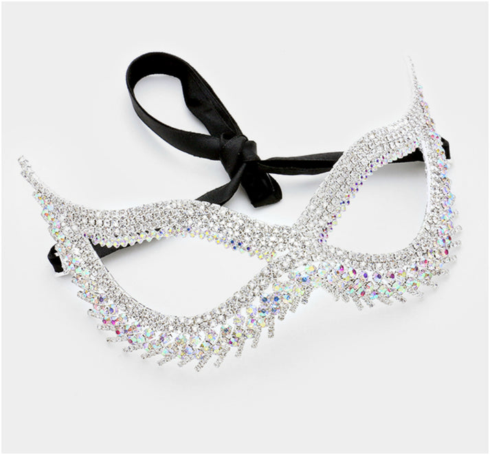 Noga Point Crystal Cat Eye Masquerade Mask – Beloved Sparkles