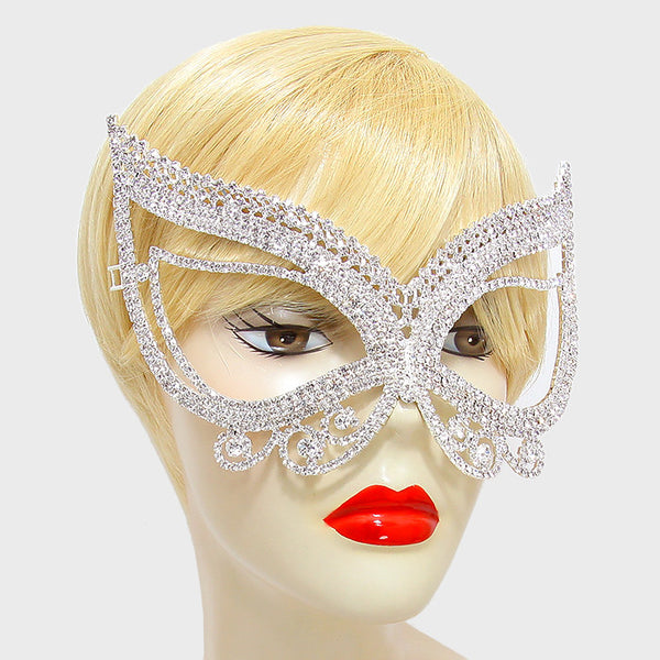 Pirene Exquisite Butterfly Crystal Silver Masquerade Mask – Beloved ...