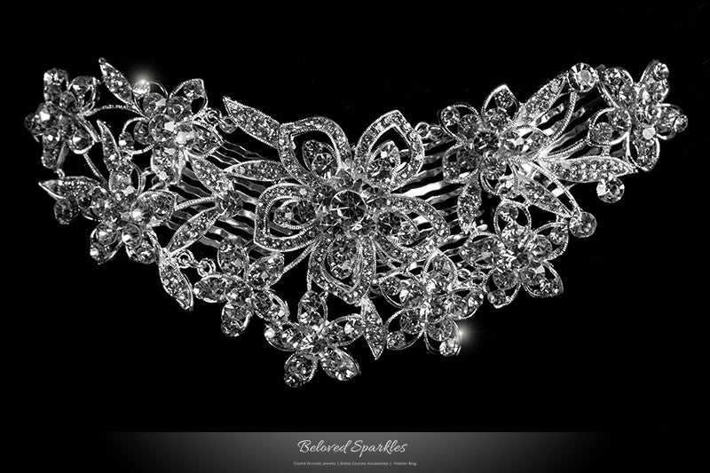Sheri Vintage Cascade Flower Hair Comb | Crystal – Beloved Sparkles