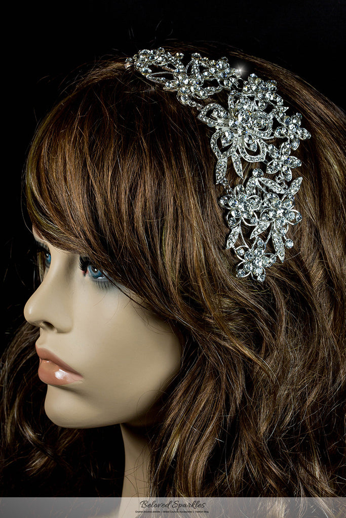 Sheri Vintage Cascade Flower Hair Comb | Crystal – Beloved Sparkles