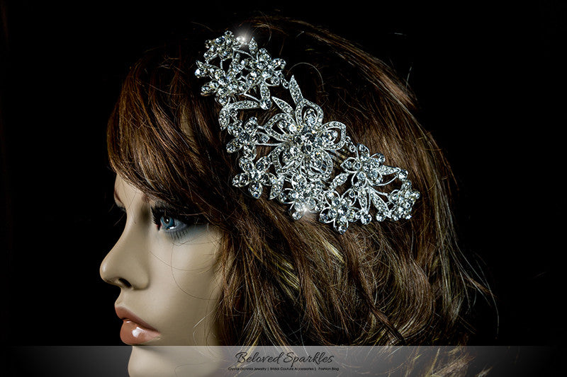 Sheri Vintage Cascade Flower Hair Comb | Crystal – Beloved Sparkles